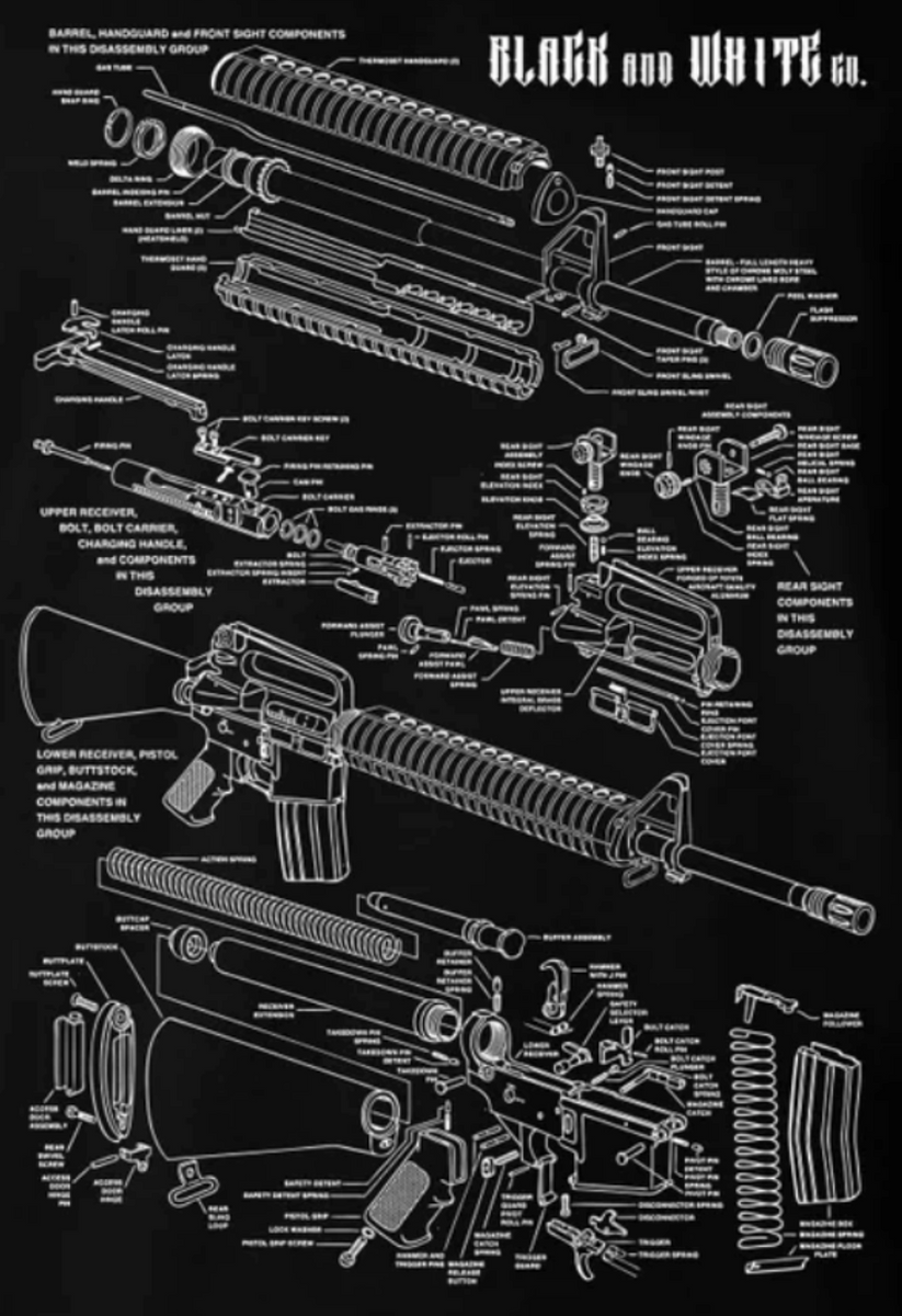 Black and White - M16 Sticker – Deadandburiedinc